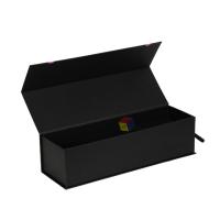 China Custom Luxury Magnetic Closure Folding Cardboard Wine Box 350x110x92mm with 1500gsm Construction for sale