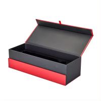 China Custom Luxury Magnetic Closure Folding Cardboard Wine Box 350x110x92mm with 1500gsm Construction for sale
