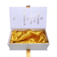 China Custom Book-Shape Perfume Packaging Box - 157gsm Paper & 1200gsm Cardboard with Satin Interior for sale
