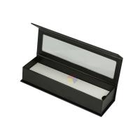 China Custom Rigid Cardboard Magnetic Nail Box with Clear PVC Window 100pcs for sale