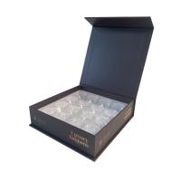 China Rigid Cardboard Chocolate Bonbon Packaging Magnetic Closure With Plastic Insert for sale