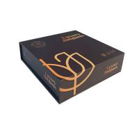 China Rigid Cardboard Chocolate Bonbon Packaging Magnetic Closure With Plastic Insert for sale