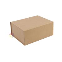 China Collapsible Folding Rigid Cardboard Kraft Apparel Box with Magnetic Closure 1200gsm for sale