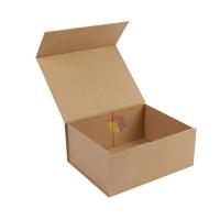 China Collapsible Folding Rigid Cardboard Kraft Apparel Box with Magnetic Closure 1200gsm for sale