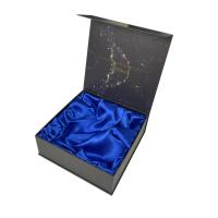 China Custom Black Magnetic Gift Box with Silk Interior & Gold Foil Printing - 500pcs MOQ, 10-Day Production for sale