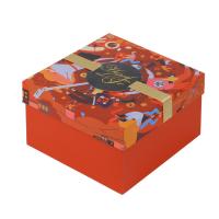 China Red Luxury Custom Cardboard Gift Box 200x210x125mm for Dry Fruits Chocolate Packaging with Gold Foil for sale