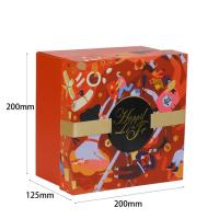 China Red Luxury Custom Cardboard Gift Box 200x210x125mm for Dry Fruits Chocolate Packaging with Gold Foil for sale