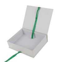 China White Custom Logo Rigid Cardboard Magnetic Closure Clothes Box with Ribbon 500pcs MOQ for sale