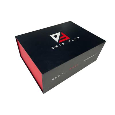 China Luxury Handmade Collapsible Magnetic Foldable Paper Shoes Box Gift Packaging Custom Logo 389g for sale