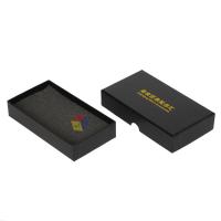 China Custom Logo Black Paper Cardboard Keychain Gift Box with Lid - 500pcs MOQ, 10-Day Production for sale