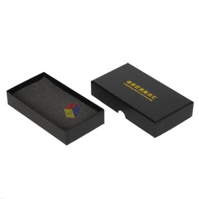 China Custom Logo Black Paper Cardboard Keychain Gift Box with Lid - 500pcs MOQ, 10-Day Production for sale