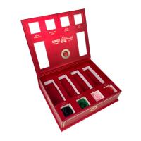 China Custom Clear Window Perfume Packaging Box with Foam Insert 157gsm Coated Paper for sale