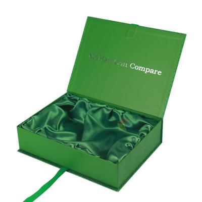 China Ribbon Closure Hair Extension Box 290x210x70mm with Magnetic Closure and Custom Logo Printing for sale