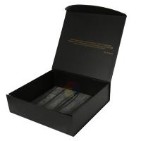China Luxury Matte Black Magnetic Folding Gift Box 389g Weight Custom Size Recyclable Cardboard Packaging for sale
