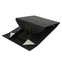 China Luxury Matte Black Magnetic Folding Gift Box 389g Weight Custom Size Recyclable Cardboard Packaging for sale