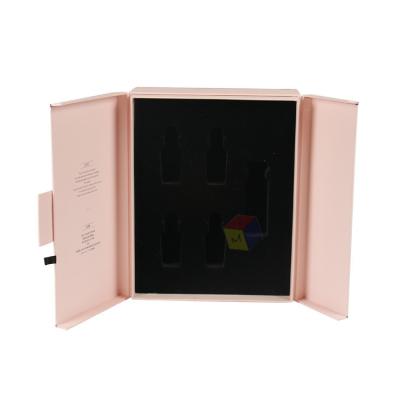 China Custom Double Door Magnetic Closure Cosmetic Gift Box with Foam Tray Eco Friendly for sale