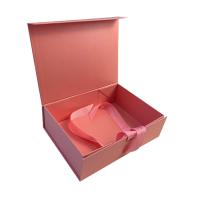 China Custom Collapsible Magnetic Gift Box with Ribbon Closure - 235g Weight, 120gsm Pearl Paper + 1200gsm Cardboard Construction for sale