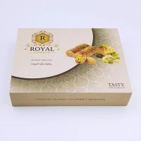 China Giveaway Custom Print Golden Pull Out Drawer Paper Macaron Gift Box Packaging With Divider for sale