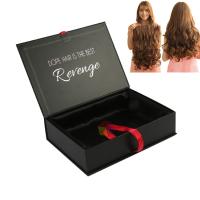 China Custom Hair Extension Packaging Box with 183gsm Glitter Paper, 1200gsm Cardboard, and Satin Lining - 298g Weight for sale
