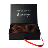 China Custom Hair Extension Packaging Box with 183gsm Glitter Paper, 1200gsm Cardboard, and Satin Lining - 298g Weight for sale