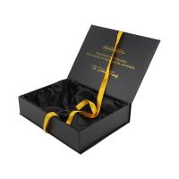 China Matte Black Hair Extension Box 157gsm Paper 1200gsm Cardboard Custom Logo Hot Foil Packaging for sale