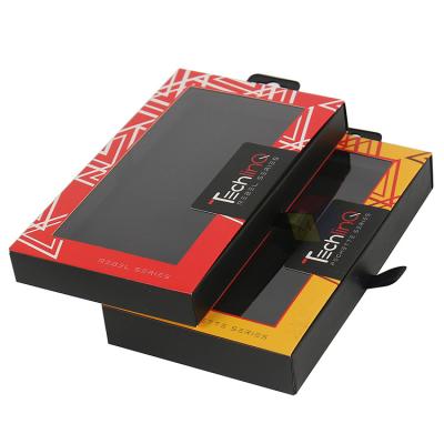 China Custom Printed Phone Case Packaging Box with Clear Window Sliding Drawer - 500pcs MOQ, 10-Day Production for sale