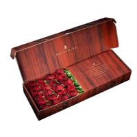 China Custom Corrugated Board Flower Packaging Box 250gsm Recyclable Foldable Shipping Box with Offset Printing for sale
