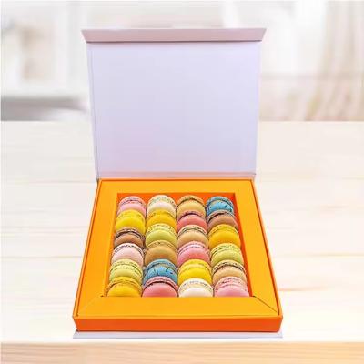 China Magnetic Close Rigid Cardboard Custom Paper Gift Macaron Box Packaging With Insert for sale