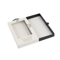 China Recyclable Paper Sliding Drawer Phone Case Box 190x110x23mm with Custom Logo and Hanger for sale