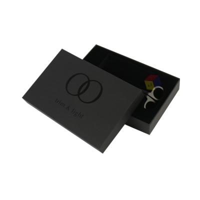 China Custom Logo Black Rigid Paper Cardboard Packaging Lid and Base Gift Boxes Custom Orders for sale