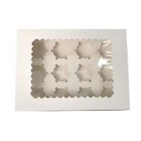 China Custom Food Grade Kraft Folding Transparent Window Bakery Cupcake Box And Packaging With Paper Insert for sale