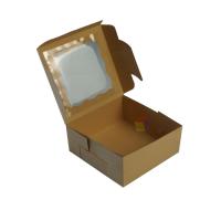 China Food Grade Folding Cake Boxes With Window Paperboard Material Recycled for sale