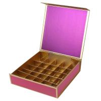 China Magnetic Closure Diwali Sweets Gift Box Customizable With Gold Paper Divider for sale