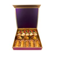 China Magnetic Closure Diwali Sweets Gift Box Customizable With Gold Paper Divider for sale
