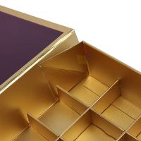 China Magnetic Closure Diwali Sweets Gift Box Customizable With Gold Paper Divider for sale