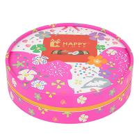 China Custom Round Chocolate Box with Lid Eco Friendly Grease Resistant Food Paper Box 500pcs MOQ for sale