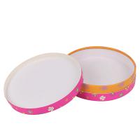 China Custom Round Chocolate Box with Lid Eco Friendly Grease Resistant Food Paper Box 500pcs MOQ for sale
