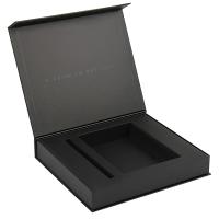 China Black Custom Magnetic Box Packaging Rigid Cardboard Flexible With Inserts for sale