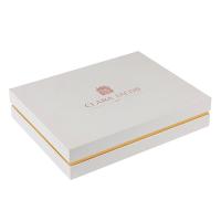 China Custom Rigid Cardboard T-Shirt Box 157gsm Paper 1500gsm Cardboard with Lid and Base for Apparel Packaging for sale