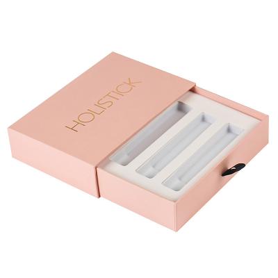 China Moisture Proof Custom Lip Gloss Packaging Sliding Drawer Environmental Friendly for sale