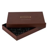 China Food Grade Handmade 2 Piece Lid and Base Chocolate Box Gift Packaging with Plastic Insert Custom Size for sale
