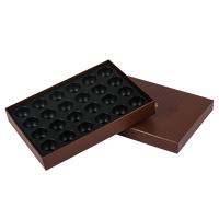 China Food Grade Handmade 2 Piece Lid and Base Chocolate Box Gift Packaging with Plastic Insert Custom Size for sale