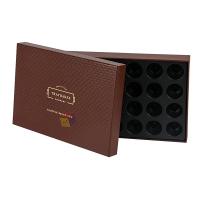 China Food Grade Handmade 2 Piece Lid and Base Chocolate Box Gift Packaging with Plastic Insert Custom Size for sale