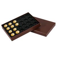 China Food Grade Handmade 2 Piece Lid and Base Chocolate Box Gift Packaging with Plastic Insert Custom Size for sale