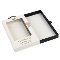 China Custom Sliding Drawer Mobile Phone Case Packaging Box with Clear Window - 157gsm Paper & 1200gsm Cardboard Material for sale
