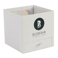 China 152x152x152mm Square Cardboard Flower Gift Box with Chocolate Drawer - 1200gsm Material, Custom Printing for sale