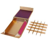 China Magnetic Folding Sweet Boxes Packaging Rigid Cardboard With Paper Divider for sale