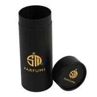 China Custom Black Cardboard Cylinder Paper Tube Box for Essential Oil Perfume Cosmetic Packaging 100% Eco-Friendly for sale