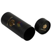 China Custom Black Cardboard Cylinder Paper Tube Box for Essential Oil Perfume Cosmetic Packaging 100% Eco-Friendly for sale