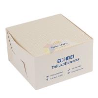 China Custom 10x10 Food Grade Folding Cake Bakery Boxes Gift Packaging Paper Box with Logo for sale